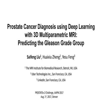 Prostate Cancer Diagnosis Using Deep Learning With 3d Multiparametric Mri Predicting The