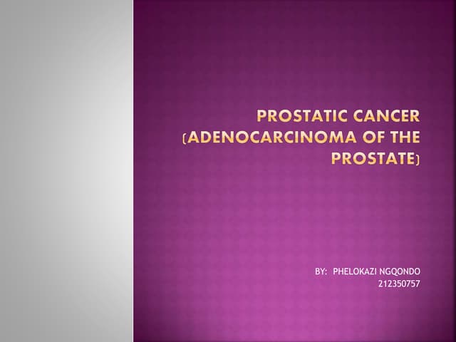 Pathology of Prostate - Cancer | PPTX