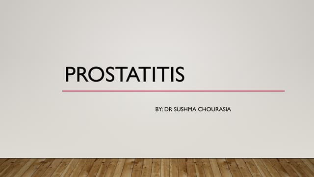 Prostatitis | PPTX