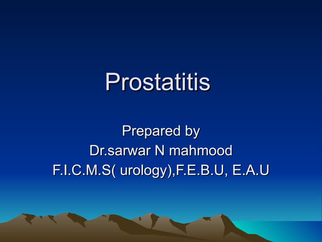 Prostatitis Pptx