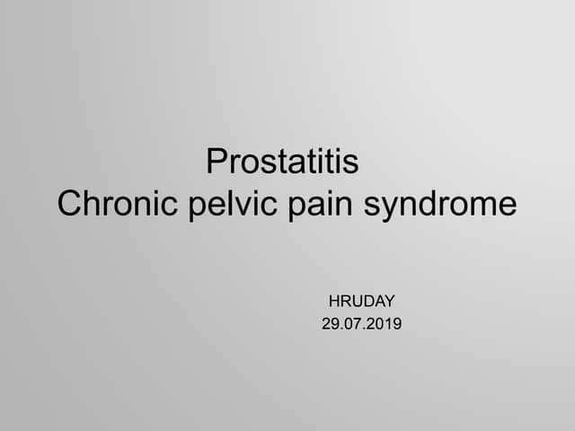 Prostatitis Pptx