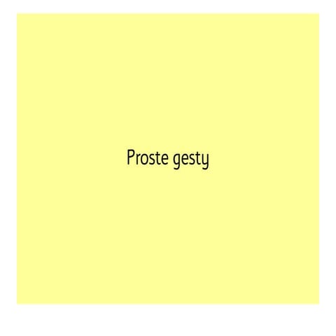 Proste gesty | PDF
