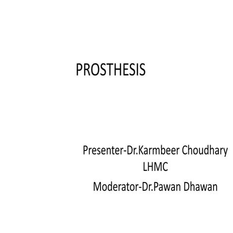 Prosthesis principle | PPTX