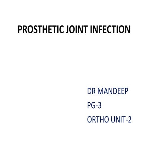 Prosthetic joint infection in detail powerpoint | PPTX