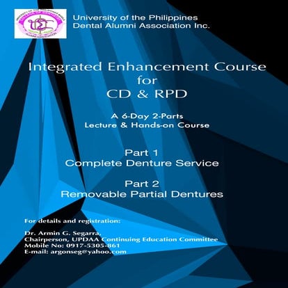 INTEGRATED ENHANCEMENT COURSE FOR CD & RPD | PDF