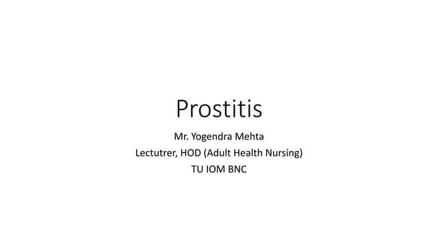 Prostatitis Pptx