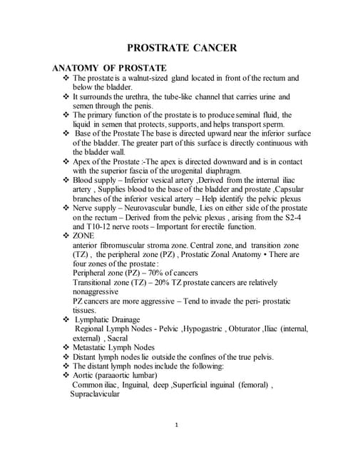 Understanding of prostate cancer | PPT