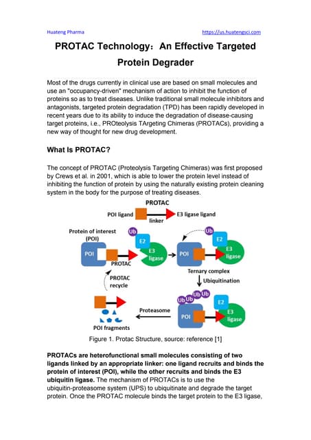 overview on protein targeted chimerase (protac) in recent life | PPTX