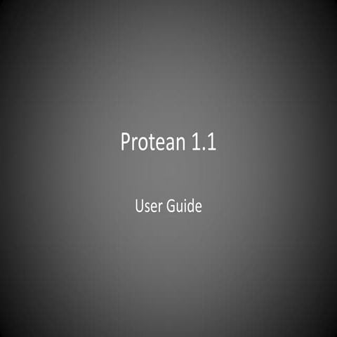 Protean User Guide Ppt