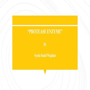 Protease enzyme | PDF