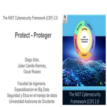 The NIST Cybersecurity Framework (CSF) 2.0 - Protect - Proteger | PPTX