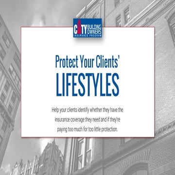 Protect Your Clients' Lifestyles | PDF | Home Insurance | Insurance