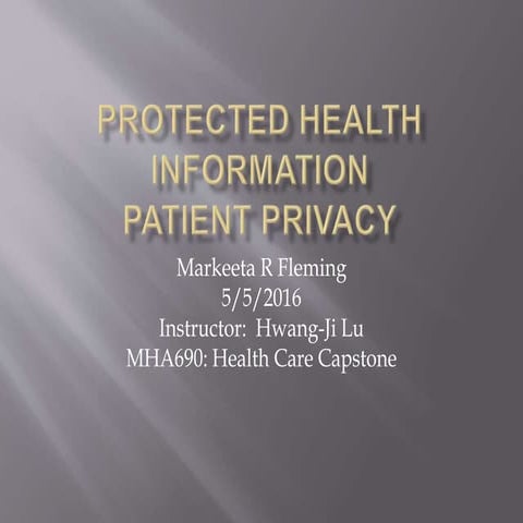 Protected health information | PPTX