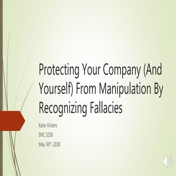 English 9 PPT on fallacy, Faulty Logic, and Unsupported Fact | PPTX