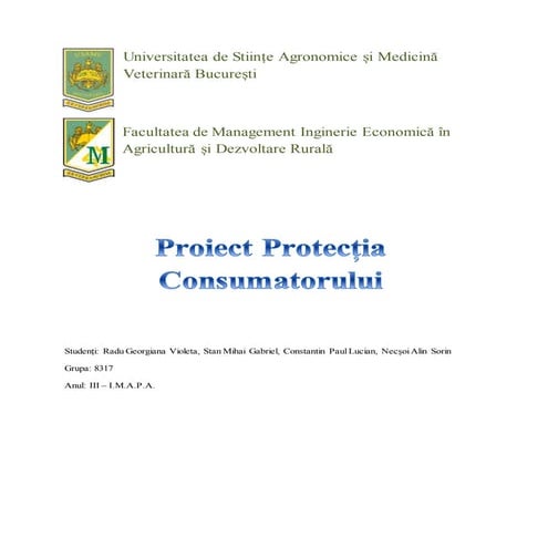 Protectia consumatorului - proiect, diagrama de flux tehnologic ...