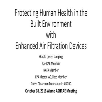 Protecting human health in the built environment a | PPT