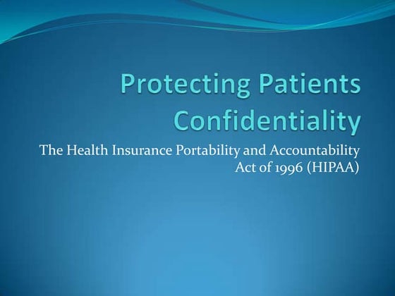 Confidentiality | PPT