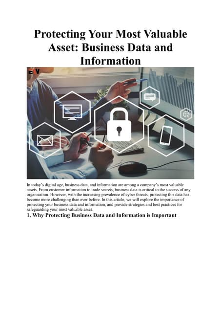 Importance of Data Security for Business | PDF