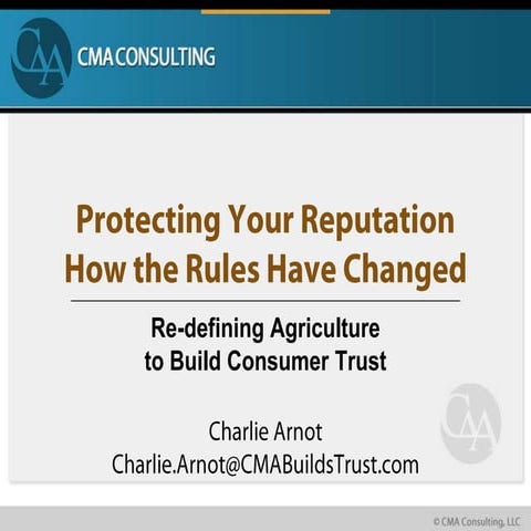 Protecting your reputation - Charlie Arnot - 5-4-11 | PPTX
