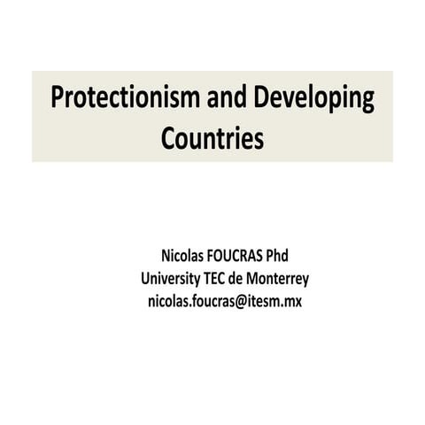 Protectionism and developing countries | PPT