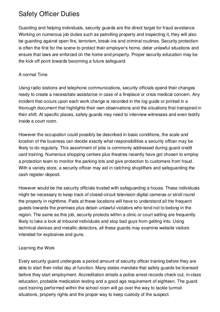 Safety Officer Duties safety-officer-duties