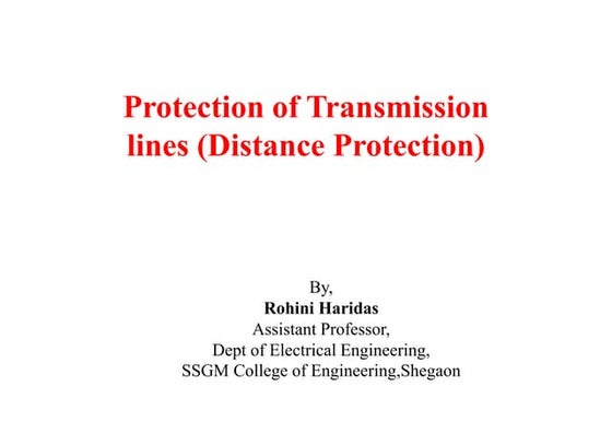 Distance Protection Various Reach Schemes.ppt | Consumer Electronics | Technology & Computing
