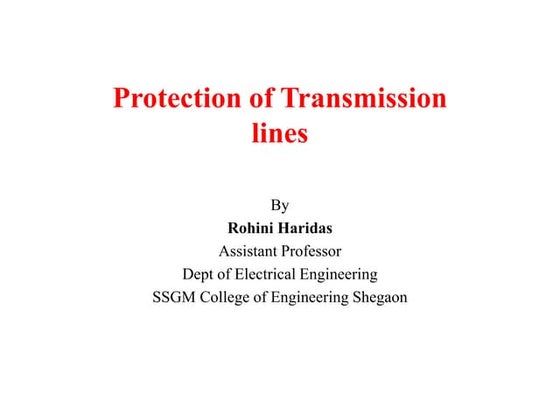 Distance Protection Various Reach Schemes.ppt | Consumer Electronics ...