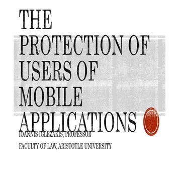 Protection of users mobile apps | PPTX