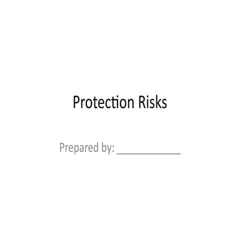 Protection Risks Presentation NGOs work. | PPTX