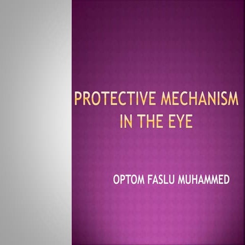 Protective mechanisms in the eye | PPTX