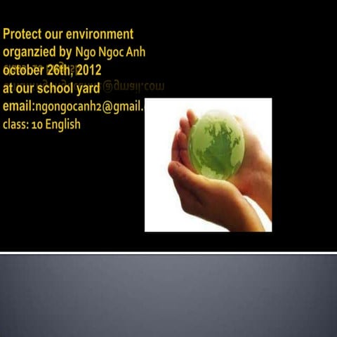 Protect our environment | PPTX