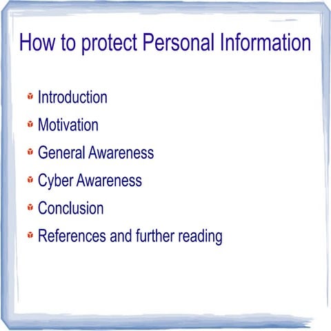 Best Practices to Protect Personal Information | PPT
