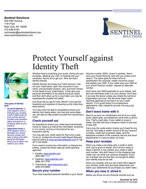 Identity Theft | PPT