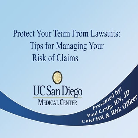 Protect your team from lawsuits | PPT | Healthcare Industry | Industries