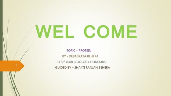 Biochemistry Lecture Notes Proteins Ppt