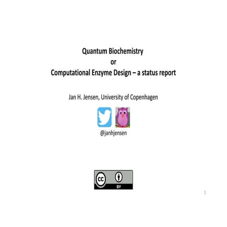 Computational Enzyme Design – a status report | PPT
