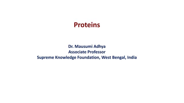 Biochemistry lecture notes proteins | PDF