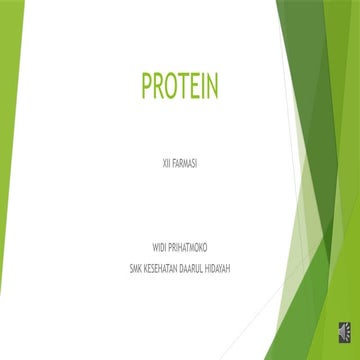 presentasi menjelaskan tentang materi protein | PPT