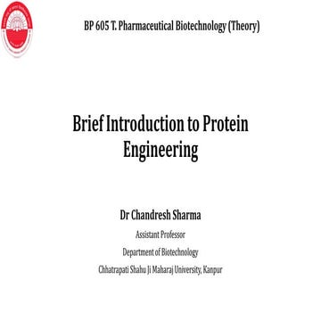 Protein Engineering 16feb2022 Pdf Ppt