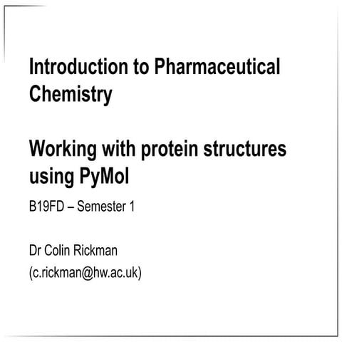 Protein Molecule Interactions Pymol Ppt Chemistry Science
