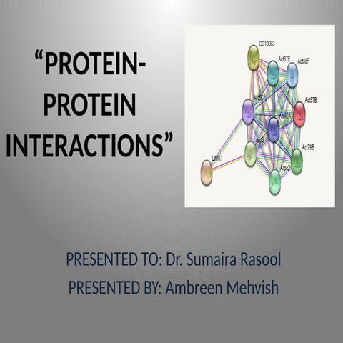 Protein protein interactions-ppt | PPT