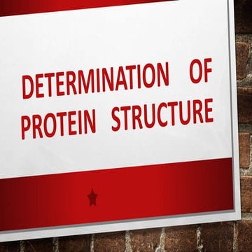 Protein Structure Determination Pptx