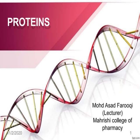 Protein ( introduction, classification, properties, structure ...