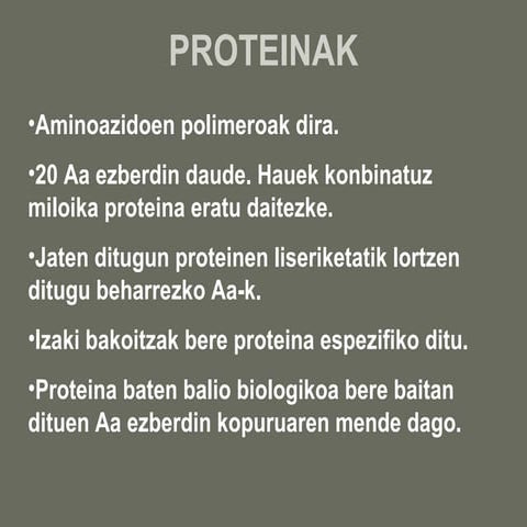 Proteinak | PPT