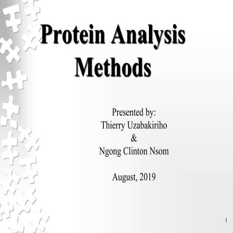 Protein Analysis Methods Pptx