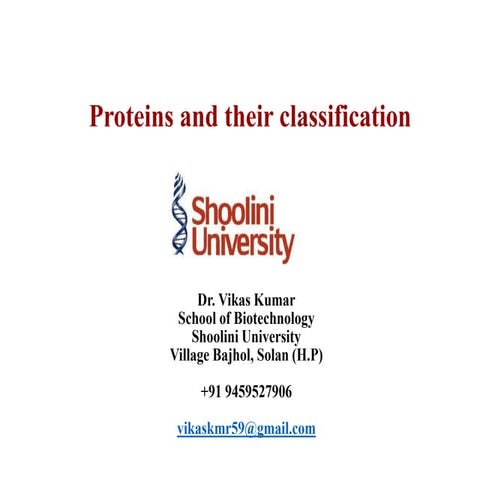 Protein and its classification | PPT