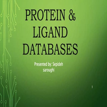 Protein and ligand databases | PPTX