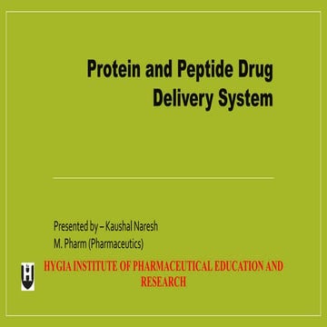formulation and evaluation of delivery system of protein and peptide.pptx