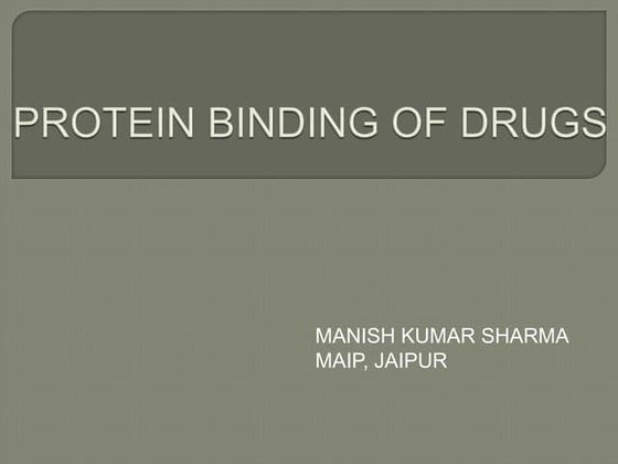 Protein binding factors and significance | PPTX | Chemistry | Science