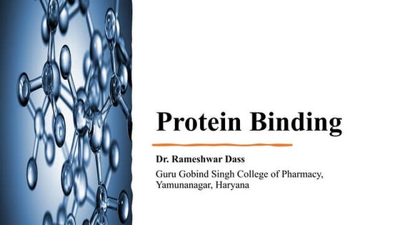 Protein binding of drugs | PPT